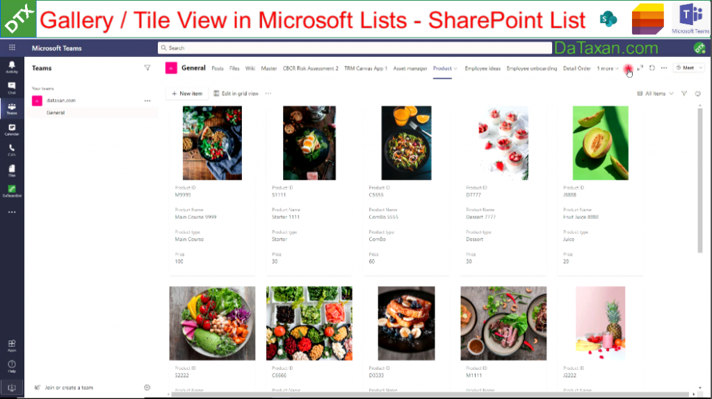 Sharepoint List - DaTaxan