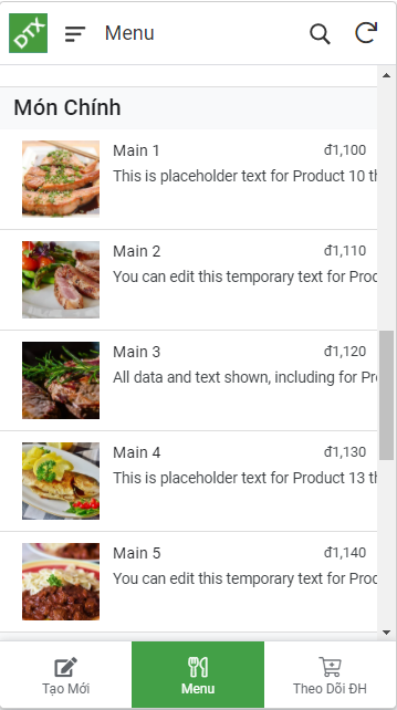 Ứng dụng đặt đồ ăn, đặt chỗ nhà hàng, quán ăn - DaTaxan
