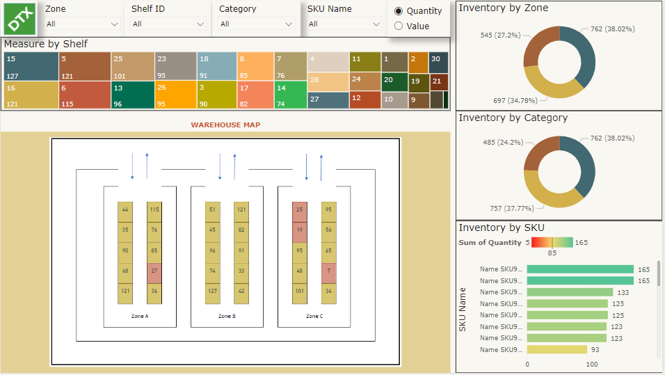 Inventory Management With Power BI Warehouse Map DaTaxan